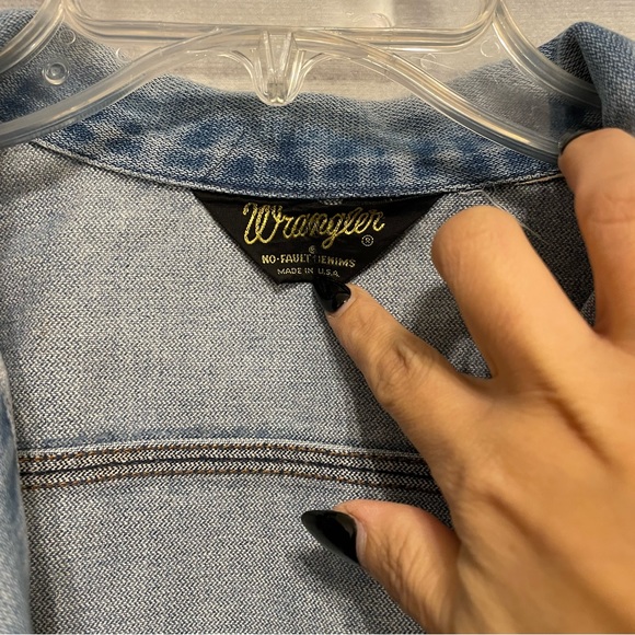 Wrangler | Jackets & Coats | 97s Rare Wangler Distress Denim Jacket Szs ...